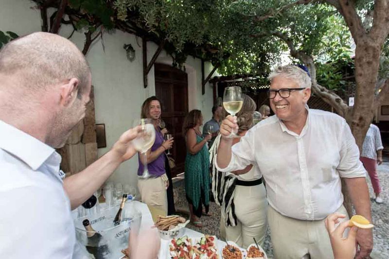 Celebration in ancient Jewish Synogogue in Chania