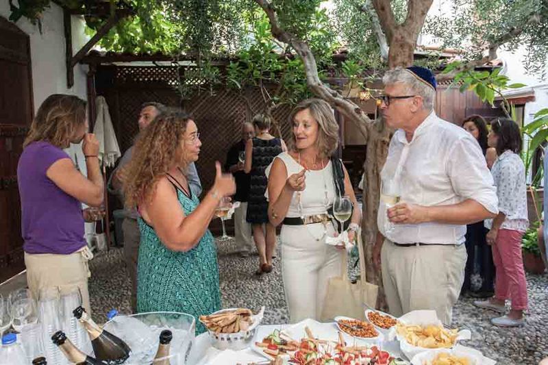 Celebration in ancient Jewish Synogogue in Chania